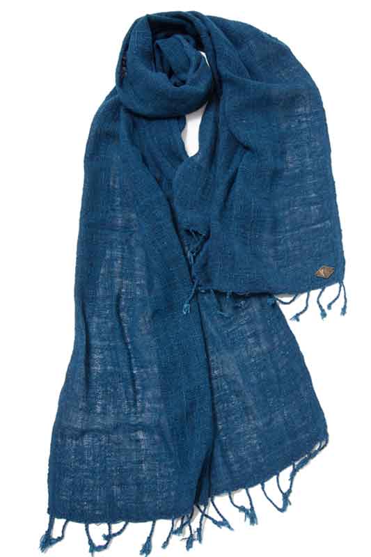 OGORI SCARF - hand loomed open weave – Indigo People